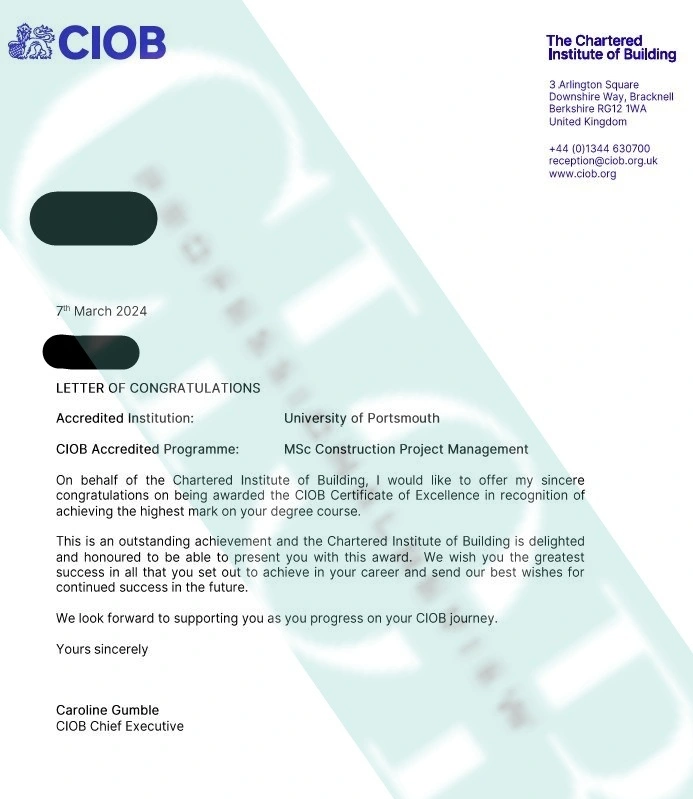 CIOB Membership | CIOB Professional Review - MCIOB Status